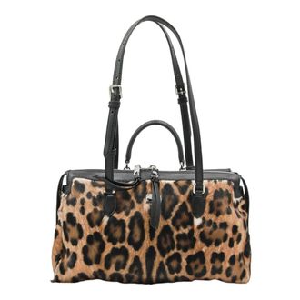 Dolce & Gabbana Hobo Bags - Leopard Print Bag With Adjustable Strap - Gr. unisize - in Schwarz - f&uuml;r Damen