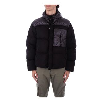 C.P. Company C.p. Company, Homme, Vestes, Noir, Taille: M Manteau Zipp&eacute; &agrave; Capuche et Logo