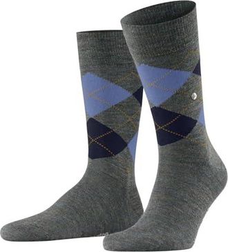 Burlington Edinburgh Melange M So laine fantaisie 1 paire, Chaussettes Homme, Bleu Cornflower Blue 6337, 40-46