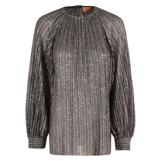 Missoni Pailletten Rundhals Pullover - - Blouses & Shirts - Damen - Braun - S