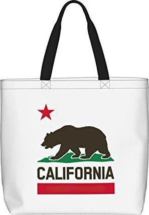 Generic Sac Fourre-Tout California Republic Star Grand Sac A Main Avec Poign&eacute;es Personnaliser Sacs En Toile Pour Femmes, Pour Femmes, Shopping, Burea, Tous Le