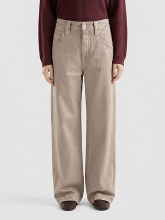 Brunello Cucinelli High-Rise Wide-Leg Jeans aus Lurex-Denim mit Monili