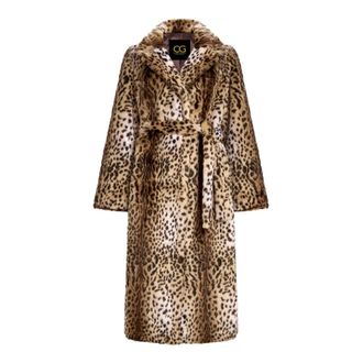 Cesare Gaspari Maxi Kunstpelzmantel - Leopardo - - Coats - Damen - Braun - XS
