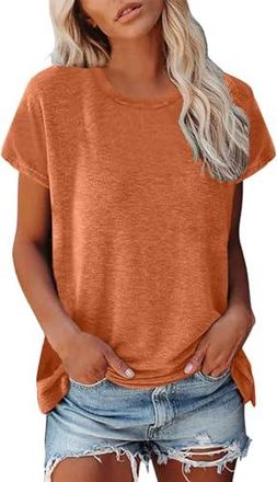 Generic T-shirts pour femme, t-shirt d&eacute;t&eacute; basique &agrave; manches courtes, haut d&eacute;t&eacute;, chemisiers, chemisiers, chemisiers, t-shirt de sport, t-shirt d&eacute;contract&eacute;, v&ecirc;t