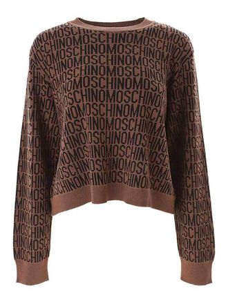 Moschino Pull Col Rond - Marron