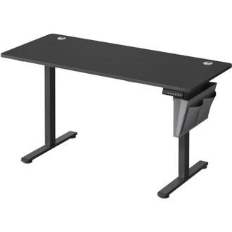 Songmics Songmics - Bureau &Eacute;lectrique Assis-Debout, Bureau R&eacute;glable en Hauteur, 60 x 140 x (72-120) cm, 4 Hauteurs M&eacute;morisables, Pochette de Rangement, pour
