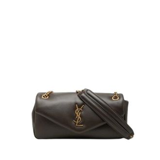 Saint Laurent Pre-owned Sac bandouli&egrave;re Calypso - Femme - Pre-owned - Brun - Taille: ONE Size