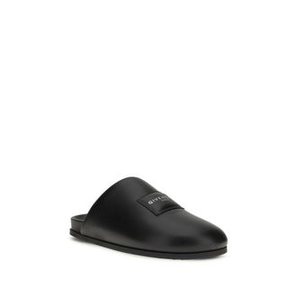 Givenchy Mens Black Calf Leather Bos Taurus Mules