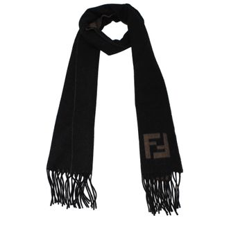 Fendi Hommess &Eacute;charpe Laine Noir/Sable