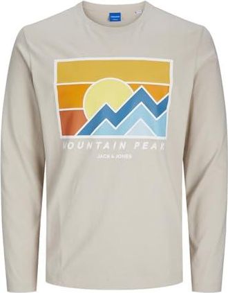 Jack & Jones T-shirt Explorer à manches longues pour homme, Moonbeam., S
