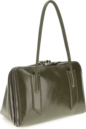 The Attico LAltra di Milano Calfskin Leather Shoulder Bag - Olive