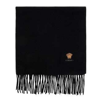 Versace Kaschmirschal mit Logo - - Accessories - Herren - Schwarzk - ONE SIZE
