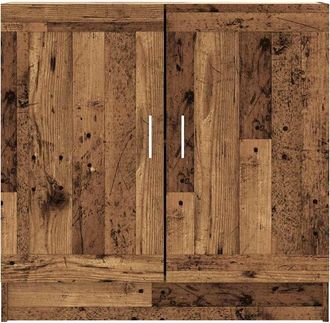 Generic B&uuml;cherschrank mit 2 T&uuml;ren, Moderner Aufbewahrungsschrank aus Holzwerkstoff, Freistehendes B&uuml;cherregal f&uuml;r Wohnzimmer, Heimb&uuml;ro und Arbeitszimmer (Alte