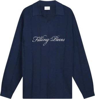 Filling Pieces Homme, Pulls, Bleu, Taille: XS Knit Football Jersey