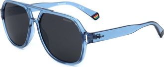 Polaroid Pld 6193/s PJP/M9 BLUE Sunglasses Unisex Polycarbonate, Standard, 57