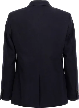 Etro Cashmere Double-Breasted Blazer - Navy