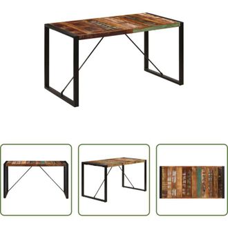 vidaXL vidaXL Rustikaler Esszimmertisch - Esstisch 140x70x75 cm Altholz Massiv