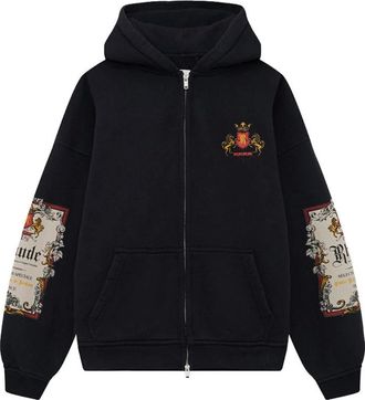 Rhude SweaT-shirt &agrave; capuche zipp&eacute; Bordeaux Reserve - Homme - Sweatshirts et sweats &agrave; capuche - Noir - Taille: M