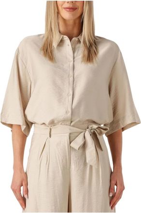Moss Copenhagen Damen, Blusen & Hemden, Beige, M/LGr&ouml;&szlig;e