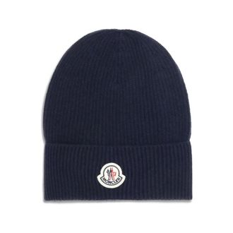 Moncler Woll- und Kaschmir-M&uuml;tze - - Accessories - Herren - Blau - ONE SIZE