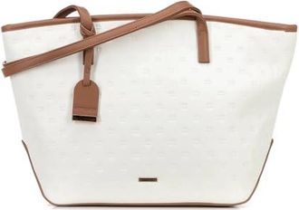 Wittchen Sac cabas pour femme en similicuir | &eacute;l&eacute;gant en cuir &eacute;cologique | avec bandouli&egrave;re | grand format fourre-tout | sac &agrave; main pratique | beige