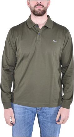 Paul & Shark Homme, Tops, Vert, Taille: 2XL Polo Piqu&eacute; Manches Longues
