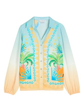 Never Fully Dressed Rio Miley Bluse mit Print - Blau