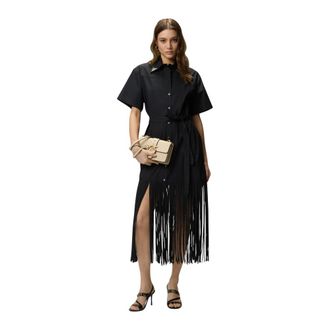 Pinko Pinko, Femme, Robes, Noir, Taille: 42 FR Avigliano Abito Popeline