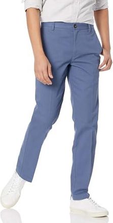 Amazon Essentials Pantalon Chino à Coupe cintrée, Infroissable à Devant Plat pour Homme, Indigo, 106,7 x 81,3 cm (l x L)