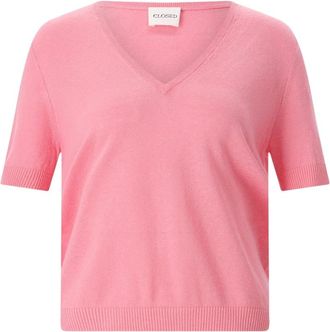 Closed Femme, Pulls, Rose, Taille: 42 FR V-neck Tricots