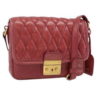 Miu Miu Sac port&eacute; &eacute;paule Pre-owned - Femme - Pre-owned - Rouge - Taille: ONE Size