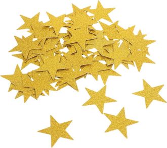 BESPORTBLE 100 St&uuml;ck Goldene Papiersterne Konfetti Beidseitig DIY Bastelsterne f&uuml;r Geburtstagsdeko Hochzeit Party Scrapbooking Kreative Tischdekoration und Baste