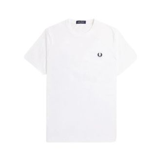 Fred Perry Wei&szlig;es Grafik-T-Shirt mit Lorbeer-Design - - Tops - Herren - Wei&szlig; - L