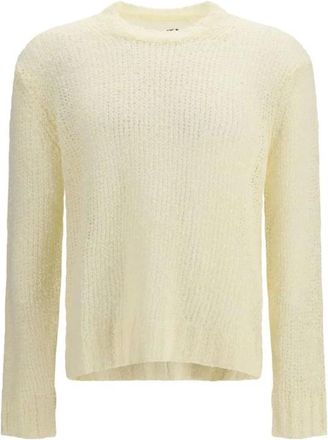 Jil Sander Homme, Pulls, Beige, Taille: M Pull en Tricot Ras du Cou