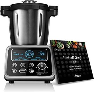 Ufesa Totalchef RK5 Küchenmaschine mit mehreren Kochprogrammen, 1700 W Leistung, LCD-Display, Kanne mit 3,5 l Fassungsvermögen, inkl. Rezeptbuch und integri