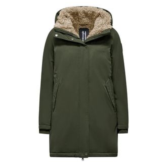 Bomboogie Femme, Manteaux, Vert, Taille: 44 FR Parka avec capuche et doublure en fausse fourrure