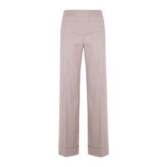 D.exterior Hosen mit weitem Bein und B&uuml;ndchen - - Trousers - Damen - Braun - S