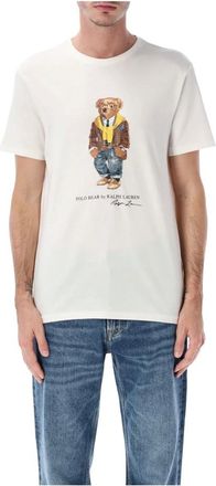 Polo Ralph Lauren Homme, Tops, Blanc, Taille: XL Bear Tee