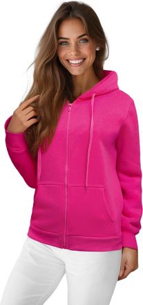OZONEE Damen Kapuzenpullover Sweatjacke Sweatshirt Farbvarianten Kapuzenjacke Kapuzenpulli Langarm Kapuze Hoodie Sport Style Casual Fitness Basic Training 77