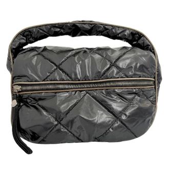 Moncler Pre-owned Canvas schultertasche - - Pre-owned - Damen - Schwarzk - ONE SIZE