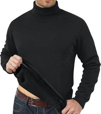 Generic Sweat-shirt l&eacute;ger uni pour homme - Sous-v&ecirc;tements thermiques rembourr&eacute;s et &eacute;pais - Grande taille - Peut &ecirc;tre port&eacute; &agrave; lext&eacute;rieur du haut des v&ecirc;tements 