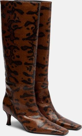 Proenza Schouler Bottes en cuir fa&ccedil;on serpent