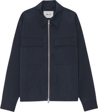 Nn.07 Nn07, Homme, Vestes, Bleu, Taille: XL Veste L&eacute;g&egrave;re Imperm&eacute;able Bleu Marine