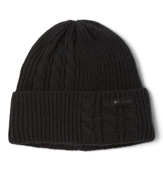 Columbia Damen Agate Pass Strickm&uuml;tze mit Zopfmuster Beanie-M&uuml;tze, Schwarz, Einheitsgr&ouml;&szlig;e