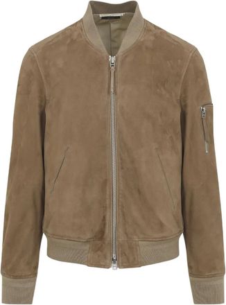 Tom Ford zip-up suede jacket - Braun