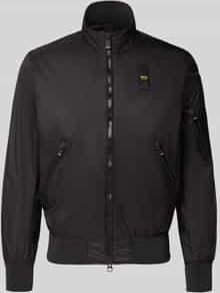 Blauer Jacke mit Rei&szlig;verschlusstaschen Modell Brahms