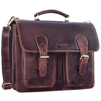 STILORD Denver Grand Sacoche Homme Cuir Marron - Sacoche Porte Document pour Ordinateur 15,6-16 Pouces Vintage - Comme Serviette Professeur ou Sac pour le Cou