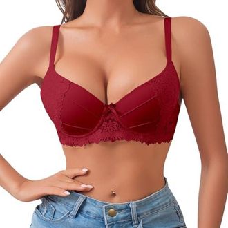 Generic Soutien-gorge 2026 pour femme en dentelle, Rouge, L
