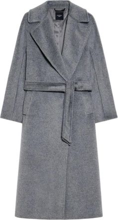 Max Mara Femme, Manteaux, Gris, Taille: 30 FR Manteau Gris Laine Alpaga