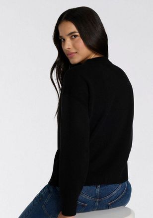 HUGO BOSS Rundhalspullover Seginy mit HAPPY HUGO Jacquard
